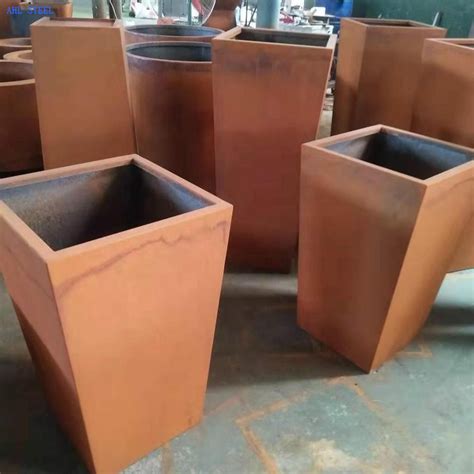 Индивидуальные металлические садовые цветочные горшки Corten ...