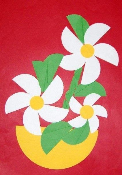 цветы аппликация 7 | Manualidades día de las madres, Proyectos de arte ...