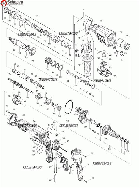 Запчасти для перфоратора Makita HR 2630 T. SelTop.ru