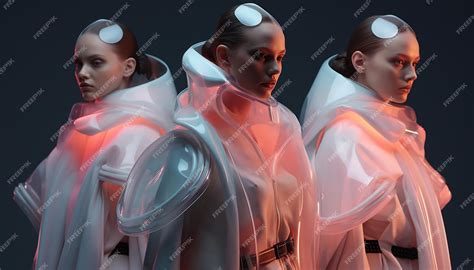 Premium AI Image | People are weating futuristic fashion clothes in the ...