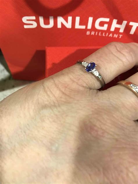 Золотое кольцо с танзанитом и бриллиантами DILIGHT JEWELRY: белое ...
