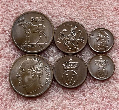 Норвегия набор 1 2 5 эре 1971-1972 unc — покупайте на Auction.ru по ...