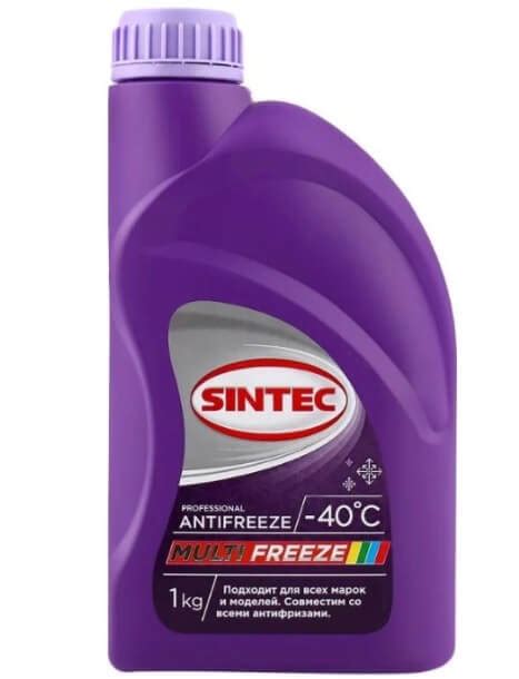 Антифриз SINTEC MULTI FREEZE -40°C: артикулы, цена, отзывы