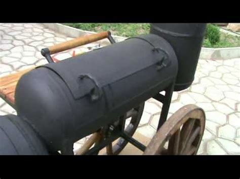 Гриль-коптильня из газовых баллонов, своими руками - YouTube
