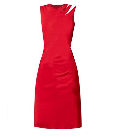 MAISON MARGIELA Красное вискозное коктейльное платье для женщин ...