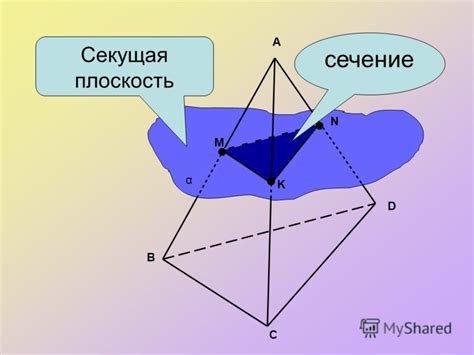 Презентация на тему: "Геометрия 10 класс. Определение сечения. Секущей ...