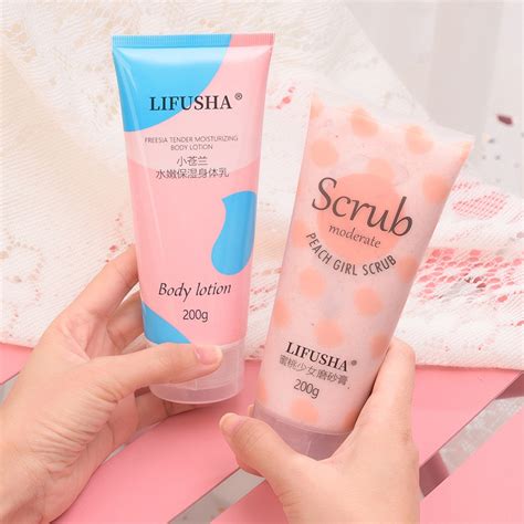 Lifusha Tender Moisturizing Body Lotion Peach Girl Scrub Hydrating ...