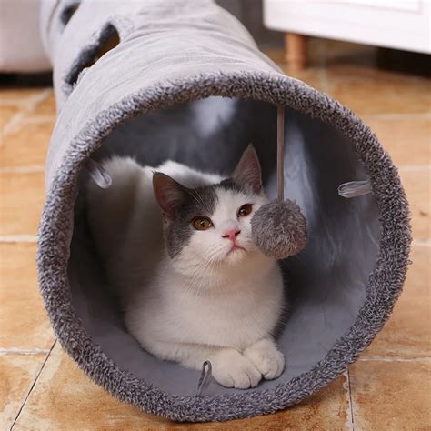 Складные туннели для кошек, котенок, игровой тюбик для больших кошек ...