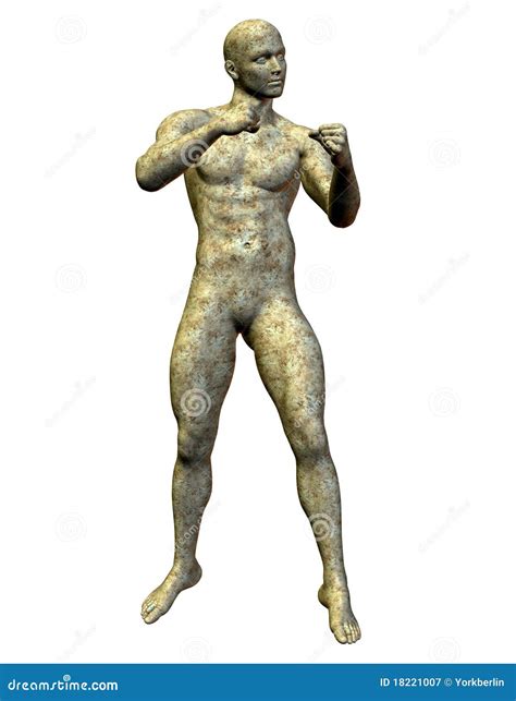 Boxer statue made of stone stock illustration. Illustration of sculptor ...