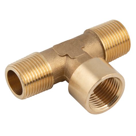 1/2" BSPT Male x 1/2" BSPT Male Equal Tee | Pneumatics Direct