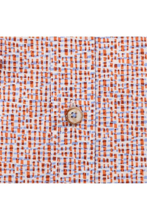 Hatico Casual Regular Fit shirt light orange, Patterned | Hemden.de