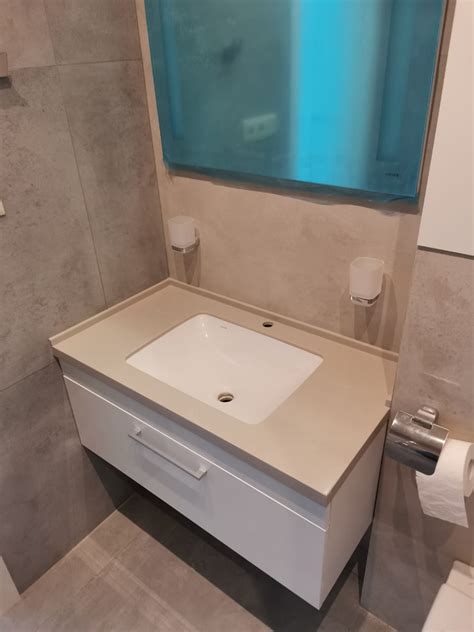 Столешница для ванной из искусственного камня Grandex S218 Crispy Beige ...