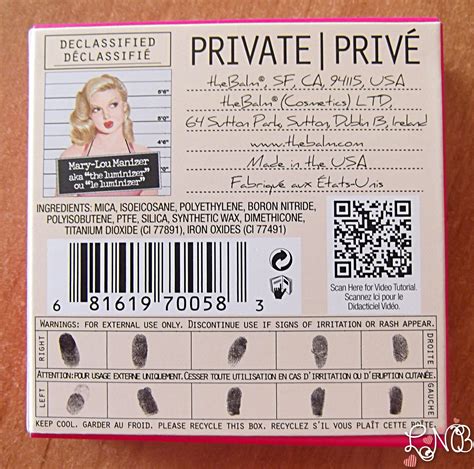 THE BALM COSMETICS Mary Lou Manizer Hightlighter . Review Swatches ...