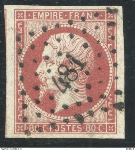 1853-1860 Napoléon III - N°17 80c CARMIN NAPOLEON / BONNES MARGES / 1 ...