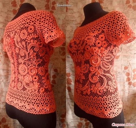 Кофточка "Розы в завитках" | Chal tejido a crochet, Blusa tejida a ...