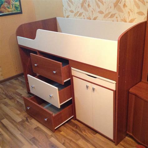 Кровать с тумбочкой детская: Кровати для детей с ящиками