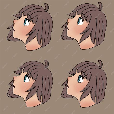 Premium Vector | Anime people with their busts drawn in anime style ...