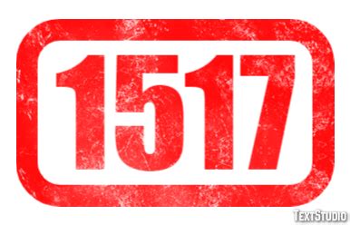 1517 Text Effect and Logo Design Number