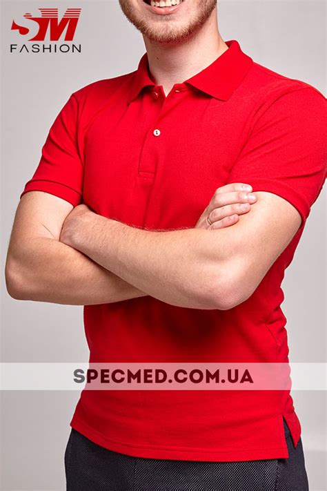 Футболка поло мужская, красная, LACOSTE - СпецМед