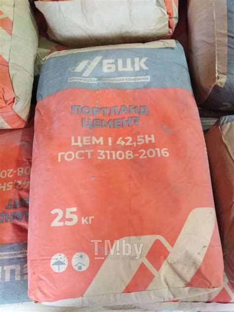 Купить портланд цемент Д0 ЦЕМ I42,5Н, меш. по 25 кг. в Минске — TM.by