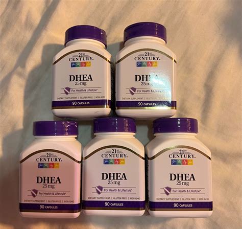 21st Century DHEA 25mg 90capsules, Health & Nutrition, Health ...