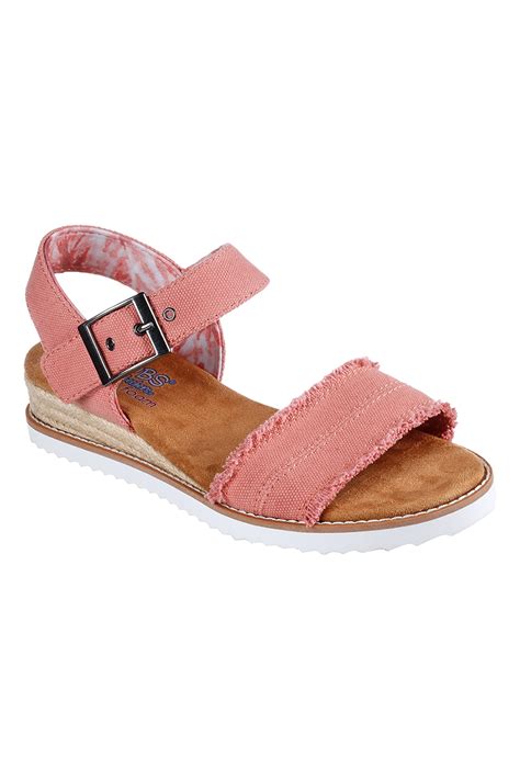 Skechers, Платнени сандали Desert Kiss, Корал, 39 - eMAG.bg