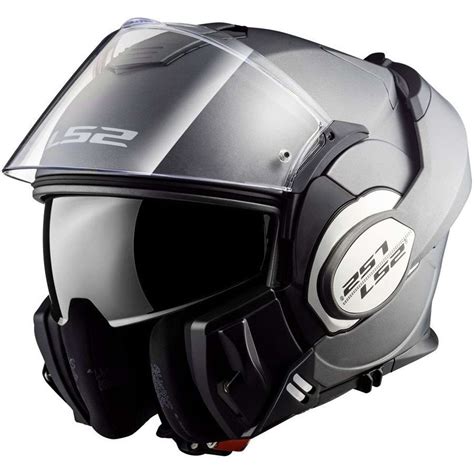 Casque moto modulable LS2 FF399 VALIANT SINGLE MONO TITANIUM MATT -40% ...