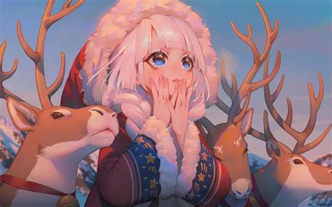 Аниме Санта девушка (много фото) - treepics.ru
