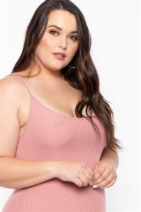 Capella Plus Size Essential Rib Romper - Mauve meaningful birthday gift