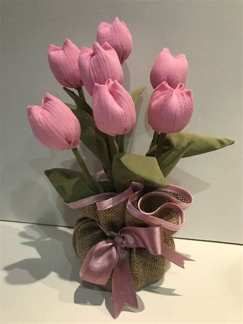 Текстильные тюльпаны в стиле Тильда | Flores artesanales, Manualidades ...