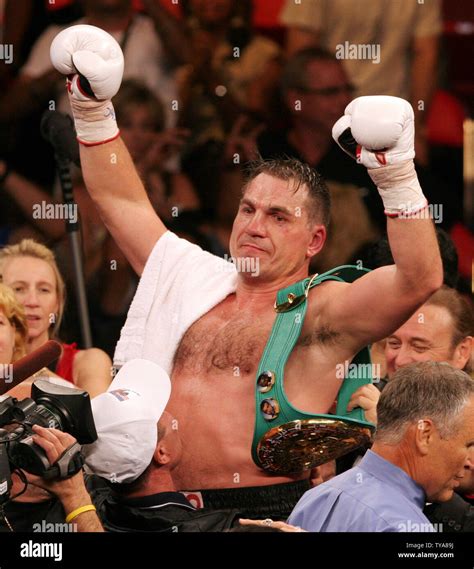Oleg Maskaev of Kazakhstan celebrates after defeating American Hasim ...