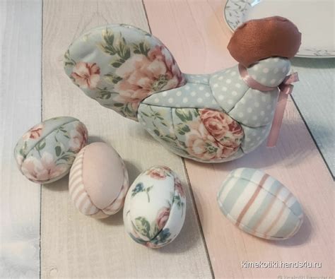 Пасхальная курочка с набором яиц "Розочка" ID 19159, Подарки на Пасху ...