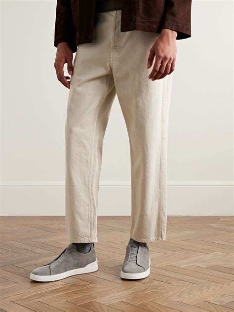 ZEGNA Triple Stitch Suede Sneakers for Men | MR PORTER