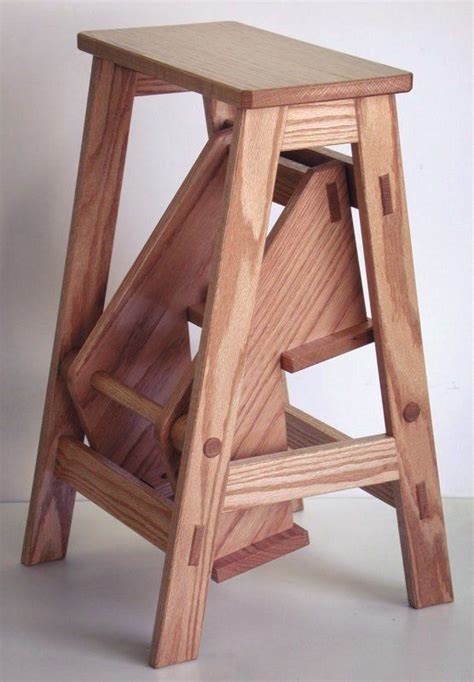 Стремянка-табурет. | Wood step stool, Wooden step stool, Stool ...