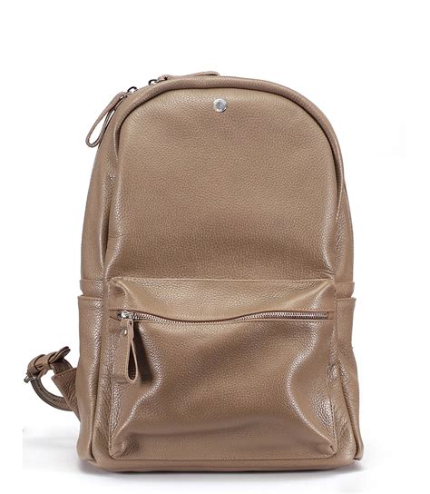Рюкзак кольору кави з молоком L - Ozerianko Bags