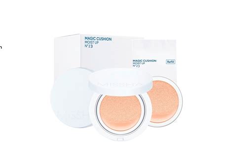 Тональный кушон Missha Magic Cushion Moist Up № 23, натуральный бежевый ...