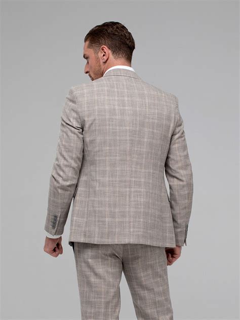 Мужской костюм-тройка Daytona suit светло-серый с текстурой - Suits me