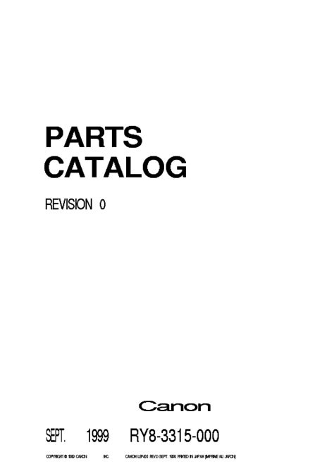CANON LBP-800 PARTS Service Manual download, schematics, eeprom, repair ...