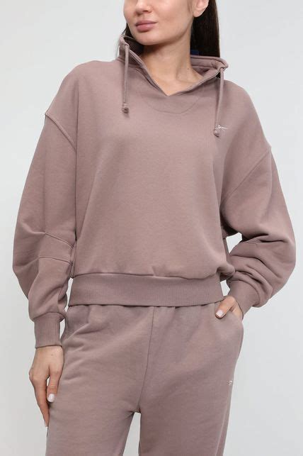 Укороченный свитшот с воротником-стойкой REEBOK - цена 4390 ₽ купить в ...