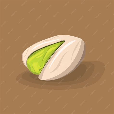 Фисташковый орех плоский мультфильм векторные иллюстрации ...