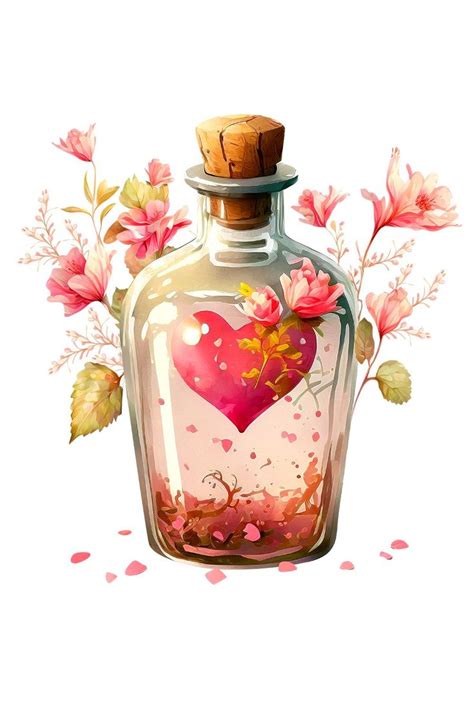 Heart bottles. Сердечные бутылки. PNG. | Картинки, Художественные идеи ...