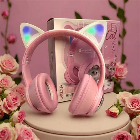 Навушники накладні Bluetooth Кошенятко з вушками AKZ-09 80шт 6772 ...