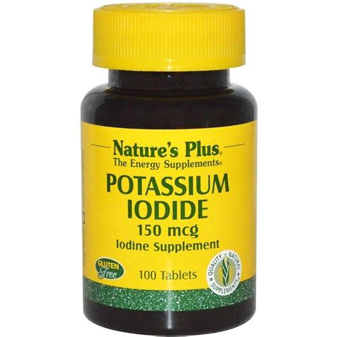 Йод (йодид калия), Potassium Iodide, Nature's Plus, 150 мкг, 100 ...