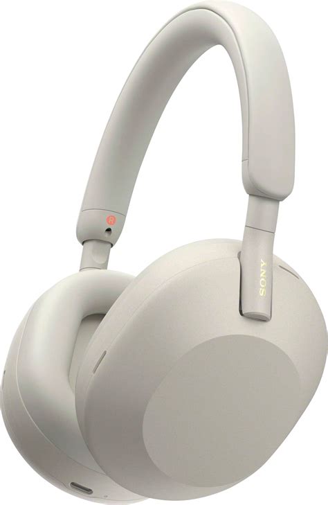 Sony WH-1000XM5 Wireless Noise-Canceling Over-the-Ear Headphones Silver ...