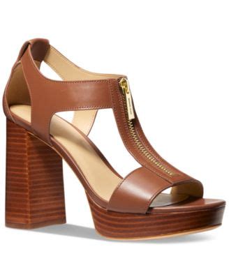Michael Michael Kors Berkley Mid Platform T-Strap Sandals - Macy's