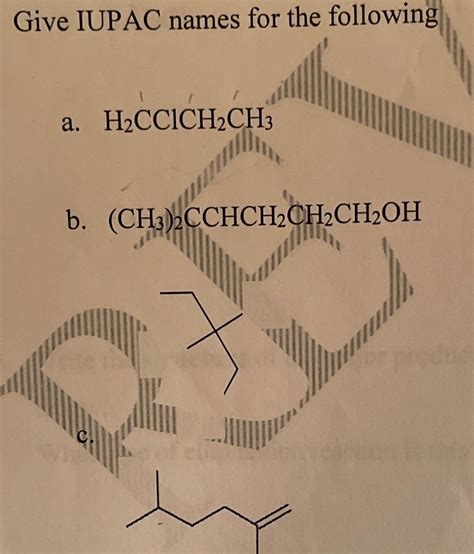 [Solved] Give IUPAC names for the following a. H2CCICH2CH3 b.... | Course Hero