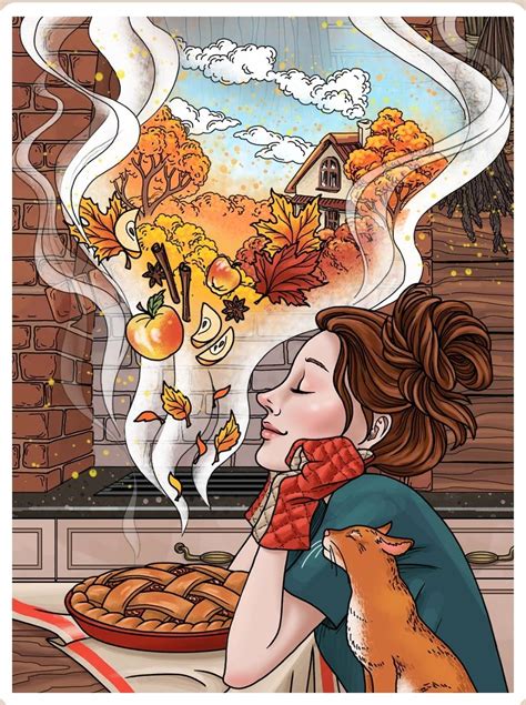Pin on art | Autumn art, Autumn illustration, Illustration art