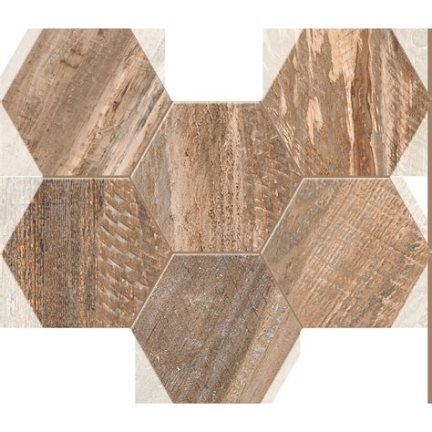 Плитка декор Estima Hexagon SP02 мозаика неполированная 250x285x10 мм ...