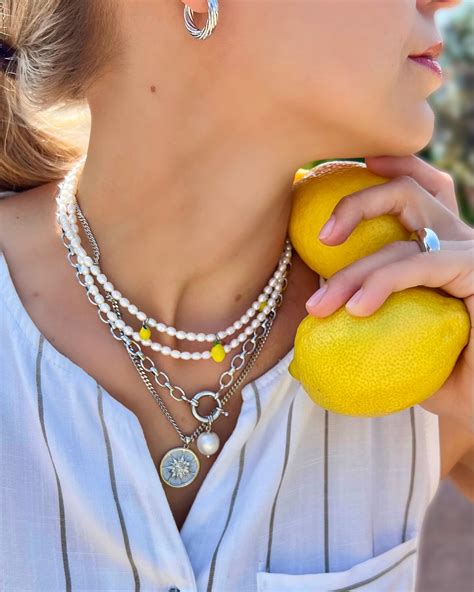 Если жизнь дает тебе лимоны, делай из них лимонад🍋 Чокеры: Жемчуг с ...