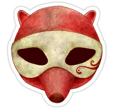 Купить Стикер Лисья Маска - стикеры от RAT.in.ua